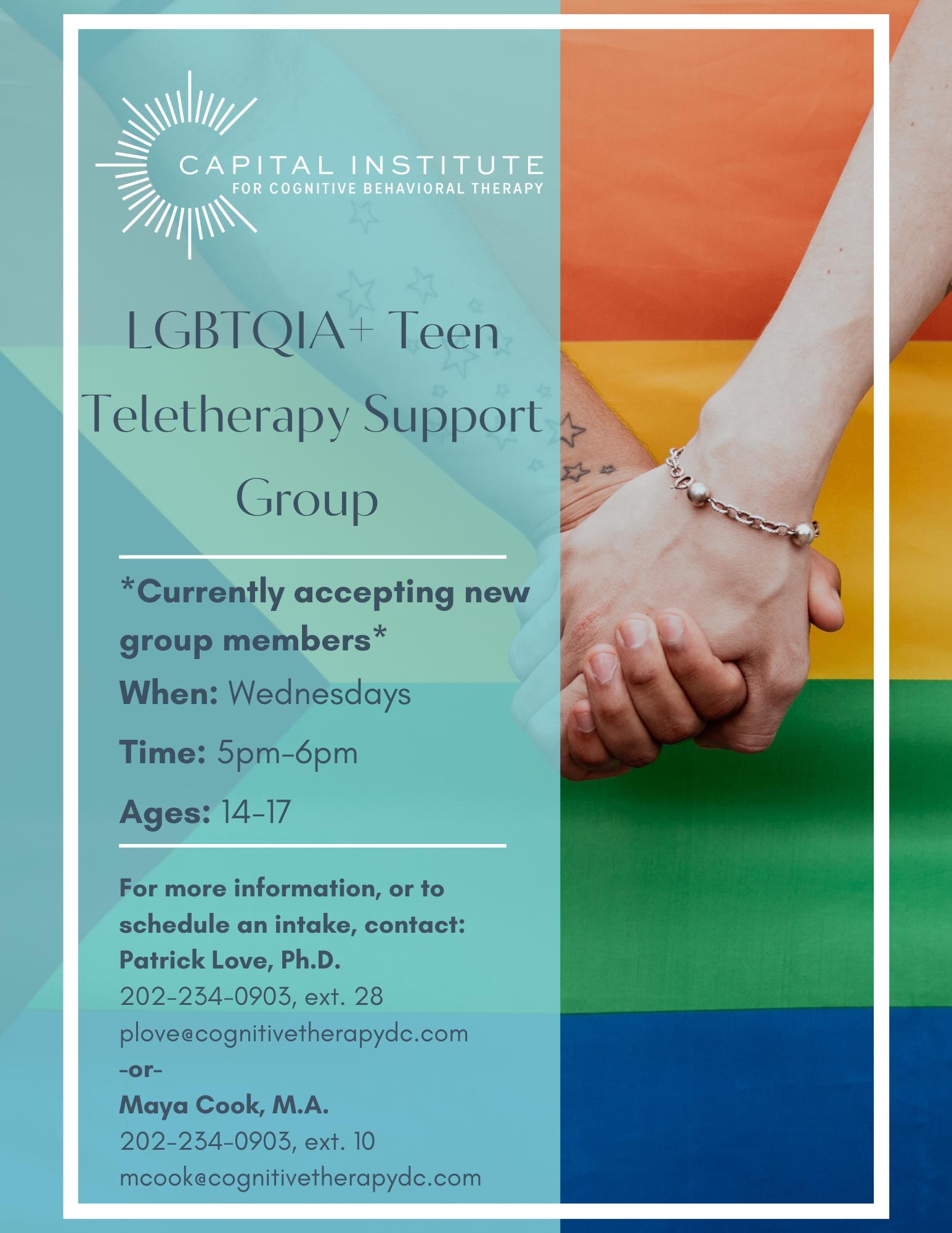 LGBTQIA+ Teen Teletherapy Support | Capital Institute
